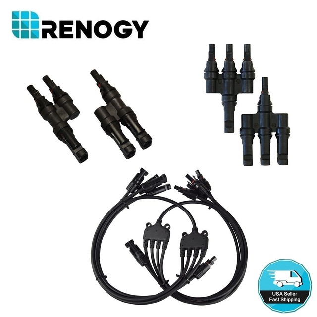 Renogy RNG-CNCT-MC4BC 4 to 1 Solar Branch Connectors MMMMF+FFFFM Pair for sale online | eBay
