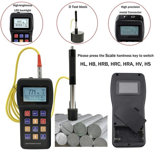 Leeb Hardness Tester Meter Rebound Durometer For Metal Alloy Steel ...