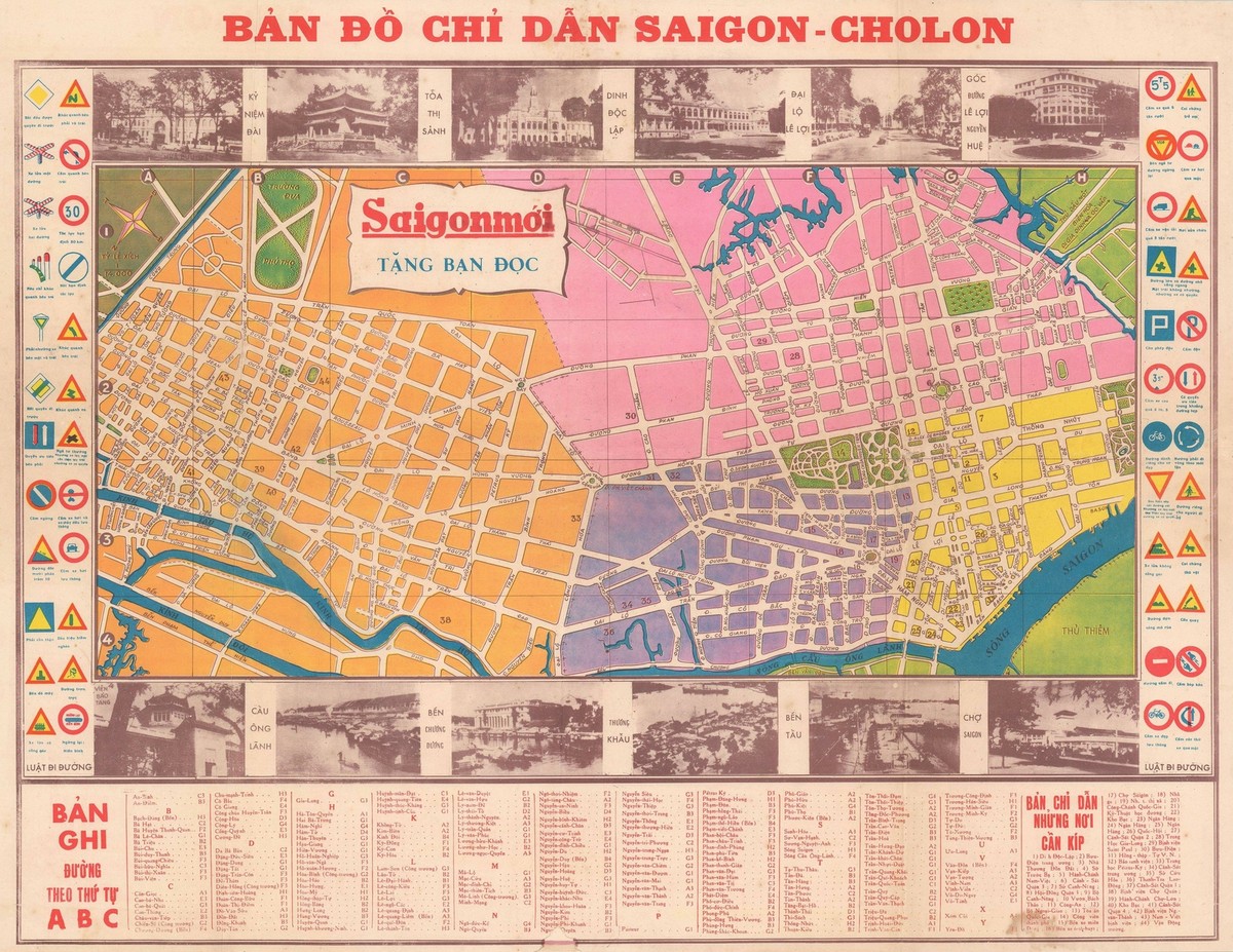 Saigon Map SAIGON (HO CHI MINH CITY) DISTRICT 11 1976 VERY LARGE