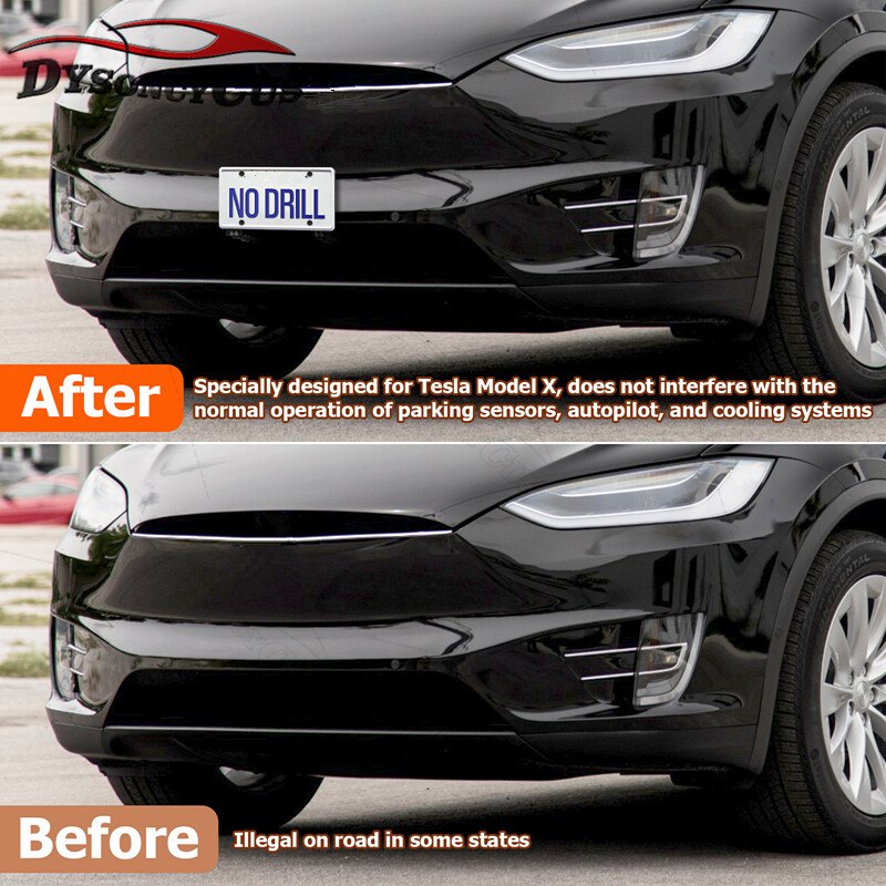 For Tesla Model X License Plate Holder Mount 2016-2017 2018 2019 2020 ...