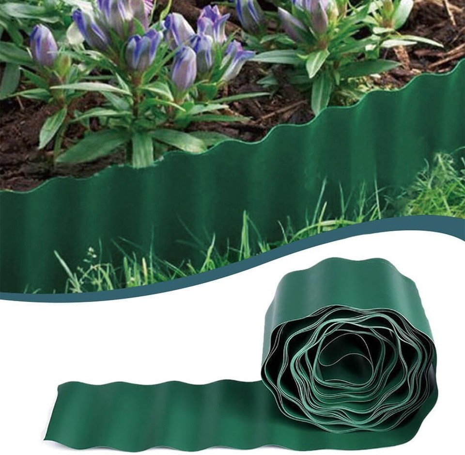 9M Fence Landscape Garden Lawn Edging Border Flexible Plant Grass ...