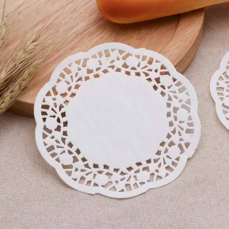 100pcs paper doilies Paper Doilies Exquisite Lace White Paper Pad Cake ...