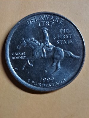 1999 Rare Delaware First State Quarter Errors spitting/Off center One ...