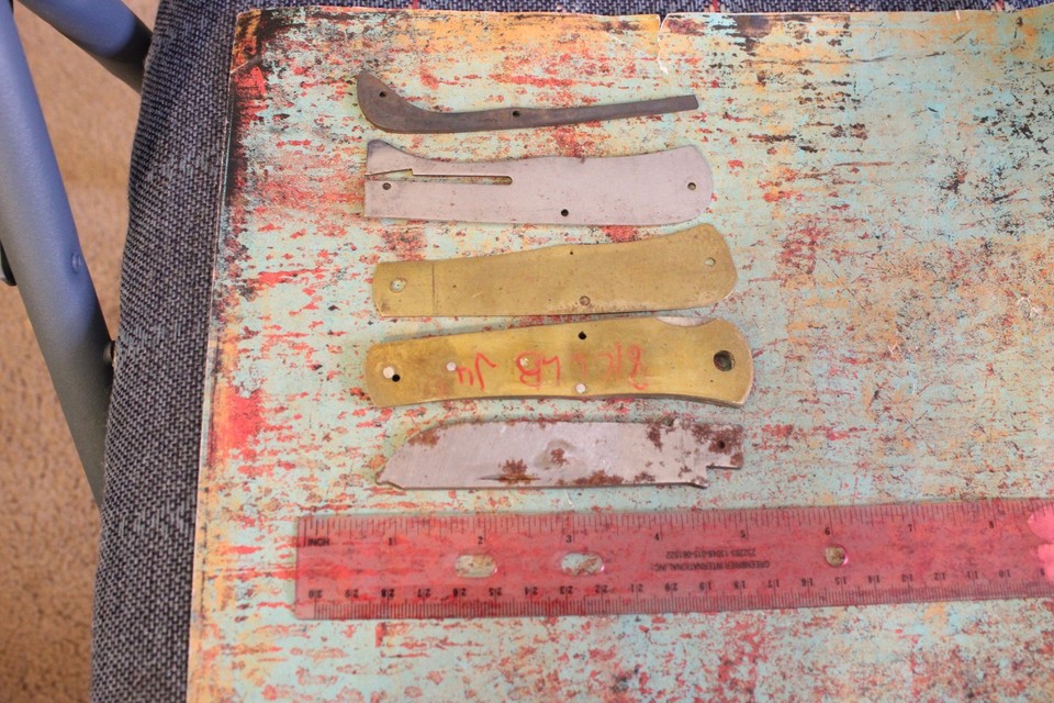 Queen Moore Maker Matador TX USA Rams Horn Liner Lock Trapper Knife ...