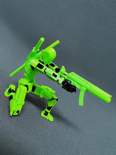 (Assembly Completed) 3D Printed T13 Action Figure, Dummy 13 Green Black ...