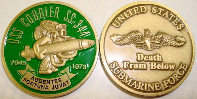 USS Cobbler SS 344 Submarine Challenge Coin USN DFB | eBay
