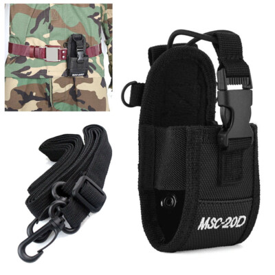 MSC-20D Walkie Talkie Holder Bag Radio Case Shoulder Strap for Kenwood ...