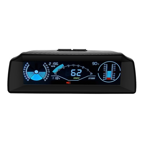 OBD2 Auto HUD Dash Head Up Display Speedometer Slope Meter Inclinometer ...