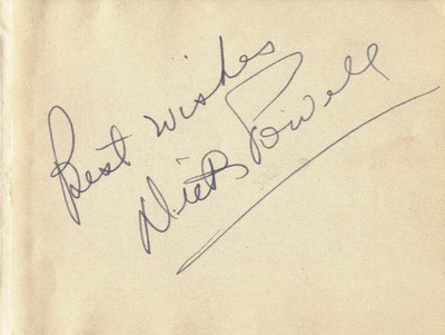 DICK POWELL - AUTOGRAPH SENTIMENT SIGNED | eBay