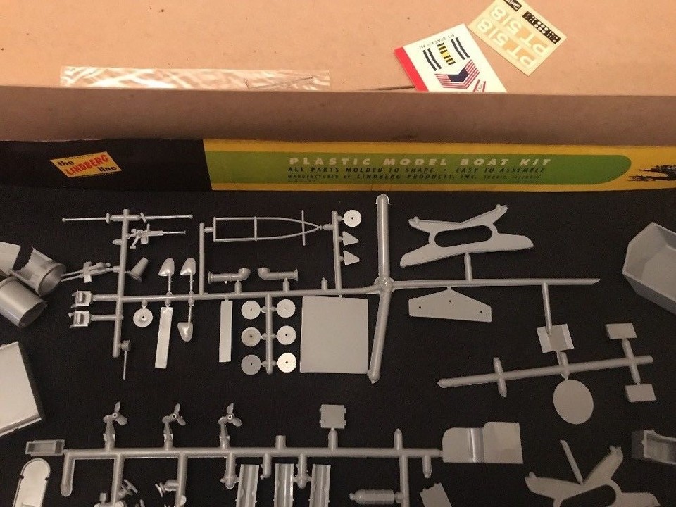Rare! 1954 Paul Lindberg Line PT-518 TORPEDO BOAT Model Kit 701:198 ...