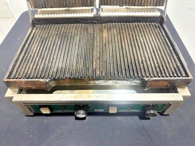 WARING WPG300 DUAL PANINI GRILL OTTIMO PRESS W/CAST IRON GROOVED PLATES ...