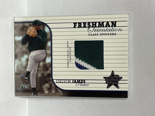 2002 Leaf Rookies Stars Freshman Orientation Patch DELVIN JAMES (3 ...