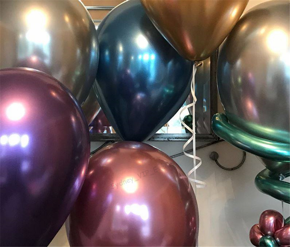 PURPLE SHINE BALLOONS 28CM QUALATEX NEW CHROME PROFESSIONAL LATEX ...