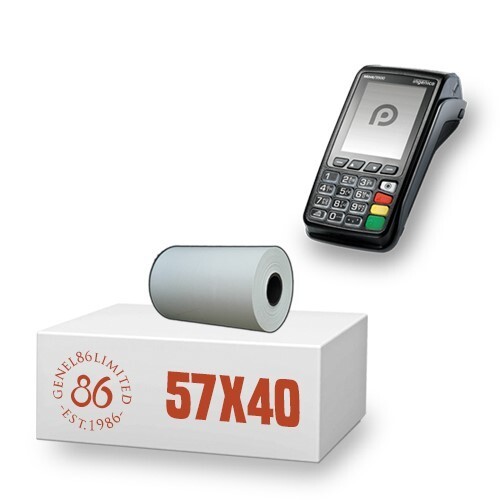 57x40 Thermal Credit Card Machine Receipt Paper Till Roll (100 Rolls ...