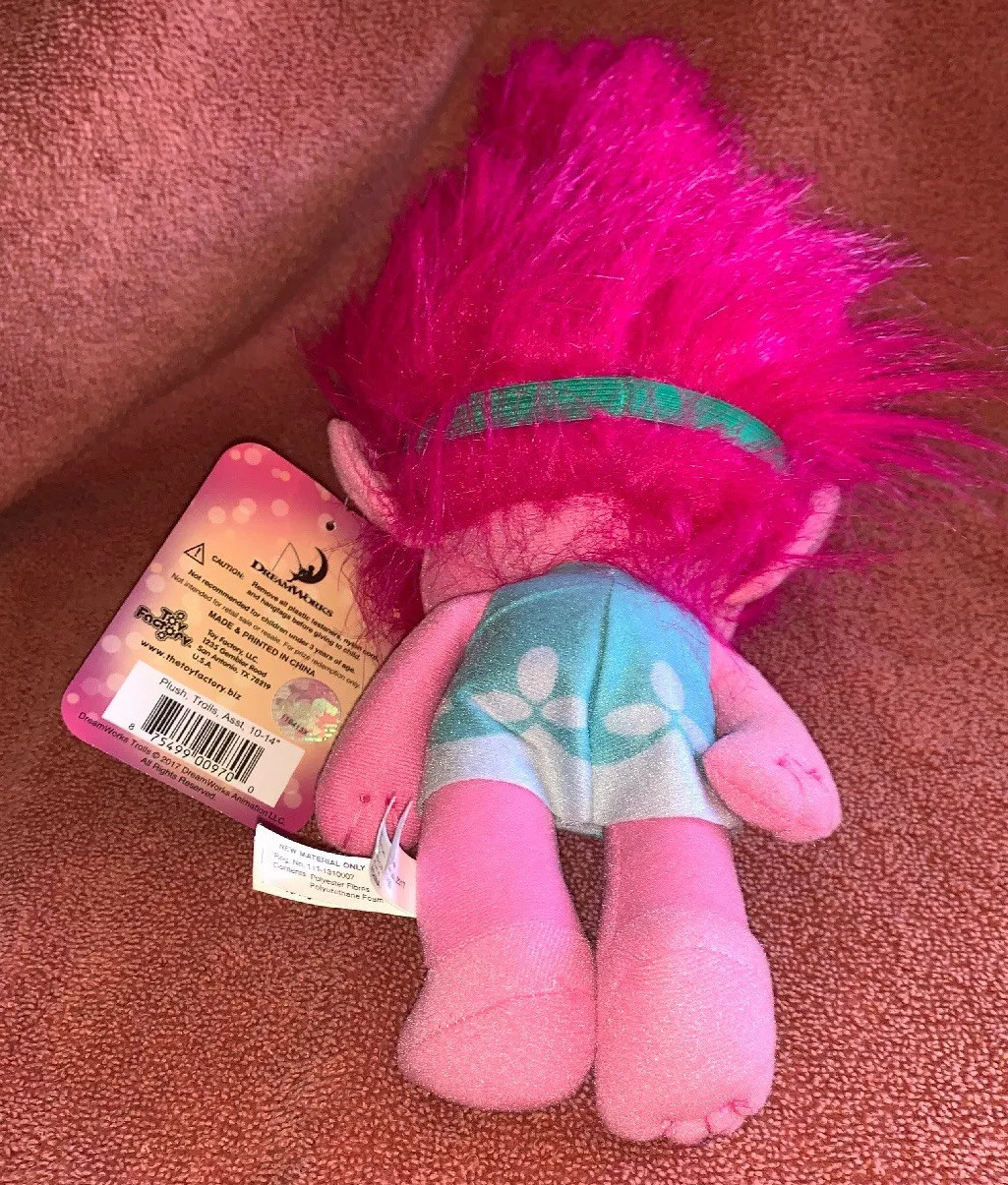Trolls Poppy Plush Stuffed Toy 13” Doll Dreamworks Toy Factory Girl ...