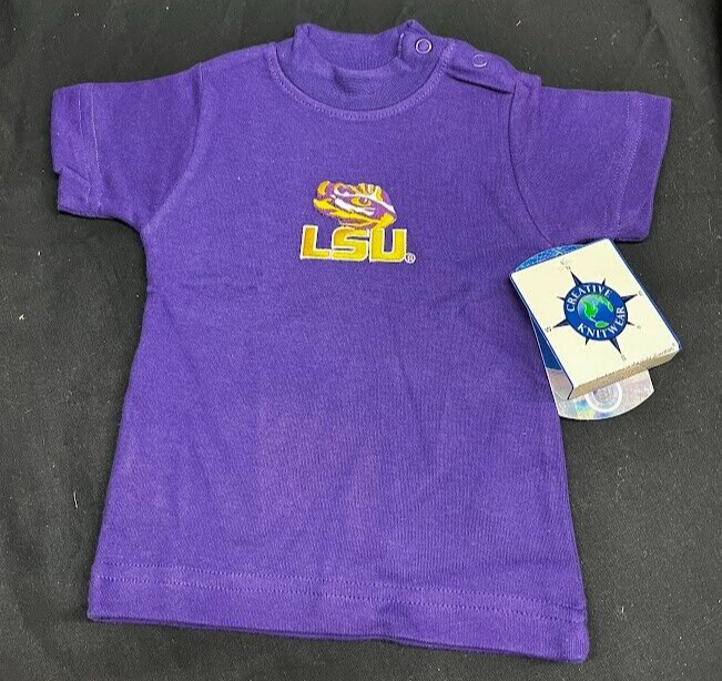 LSU Tigers Purple Newborn Baby Boy T-Shirt Tee 6-9 Months | eBay