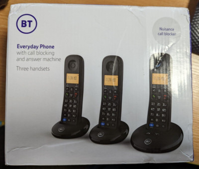 BT Everyday Cordless Phone - Basic Call Blocking and Answering Machine ...