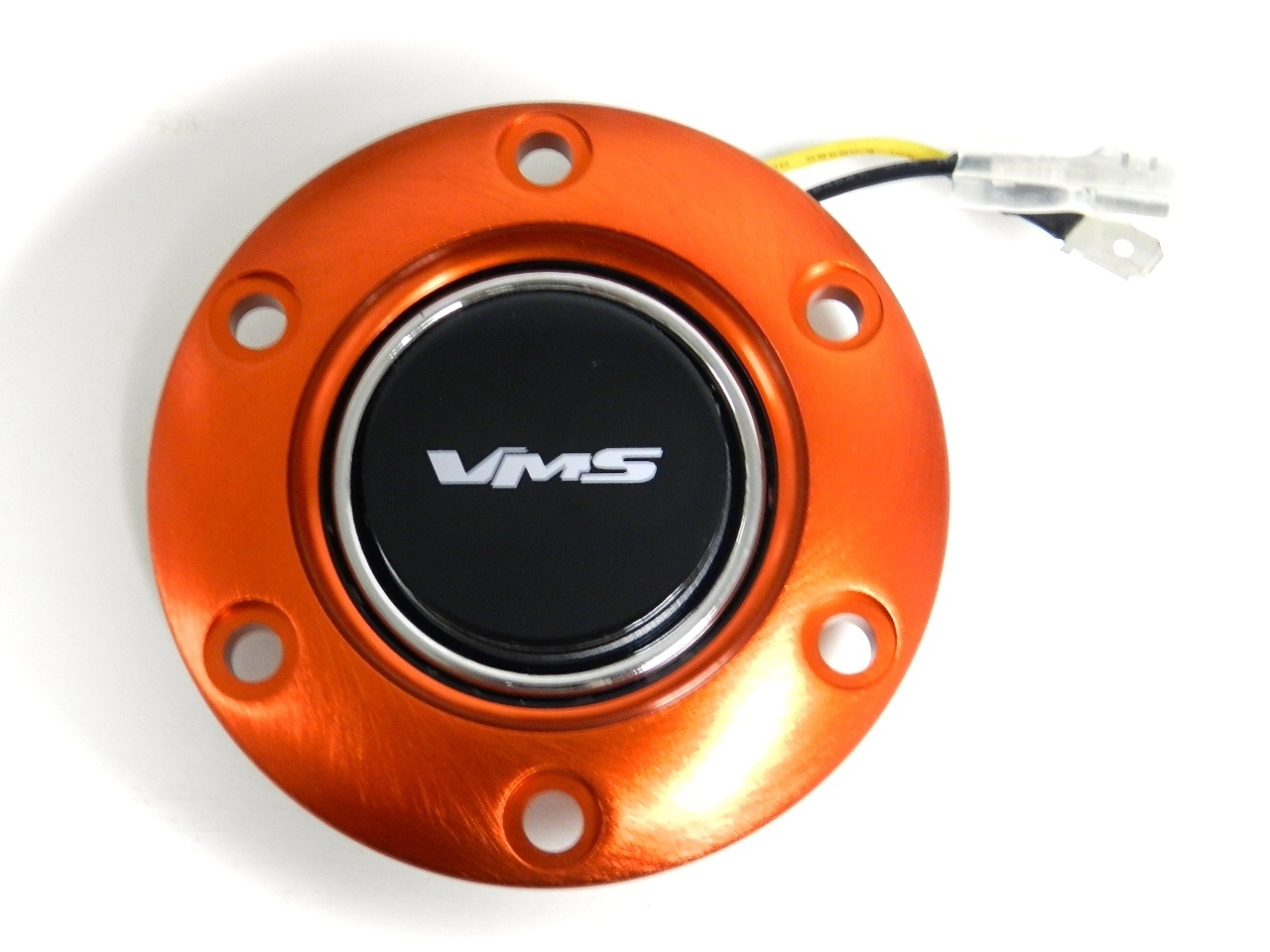 VMS RACING ORANGE STEERING WHEEL RING & HORN BUTTON BK B | eBay