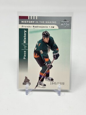 2000-01 Upper Deck Piece OF History Branko Radivojevic Card #145 #1045/ ...