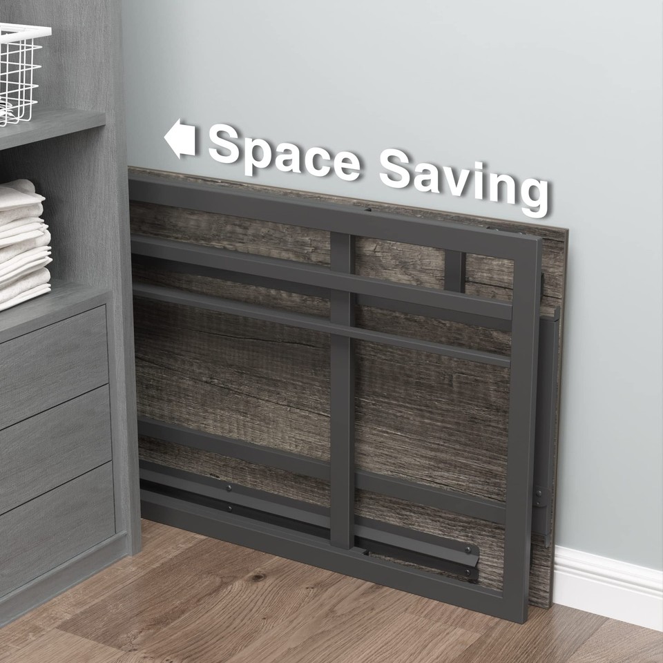 Folding Desk 40'' Computer Desk for Home Office, No Assembly Office ...