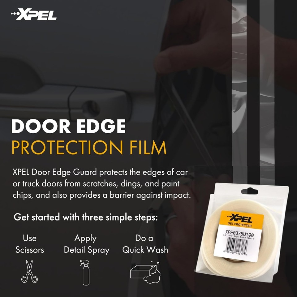 XPEL Door Edge Guard Protection Film Roll, 3/8" x 3/8 Inch x 100 Foot ...