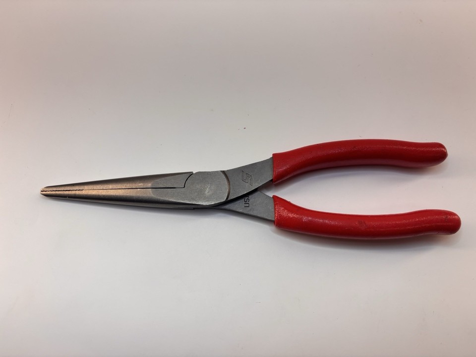 Snap-on Tools 97ACF Talon Grip 9”Long Nose Pliers With Red Cushion Grip ...