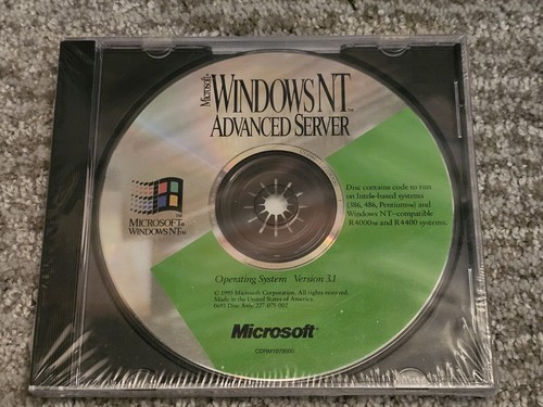 ULTRA RARE: Microsoft Windows NT 3.1 Advanced Server - Sealed CD! | eBay