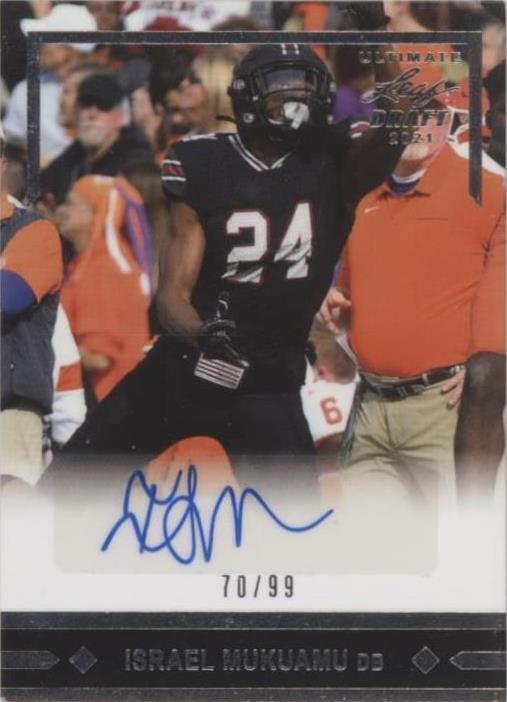 2021 Leaf Ultimate Draft - 1991 Leaf Rookie Autographs Israel Mukuamu # ...