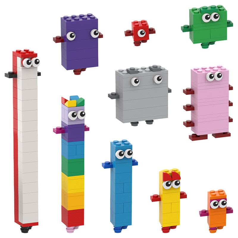 MOC Numberblocks 1-10 Building Blocks Toys Educational Number Blocks ...