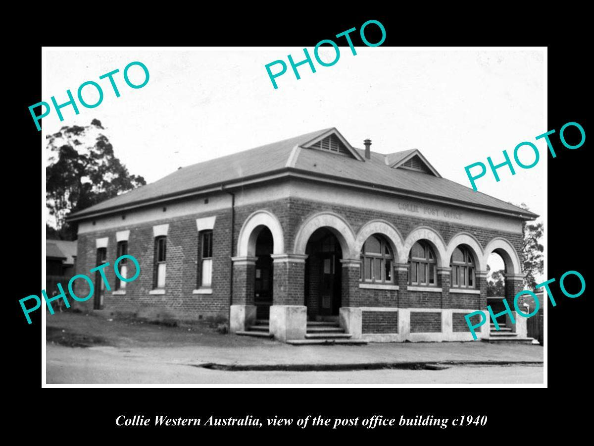 OLD 8x6 HISTORIC PHOTO OF COLLIE WESTERN AUSTRALIA THE POST OFFICE ...
