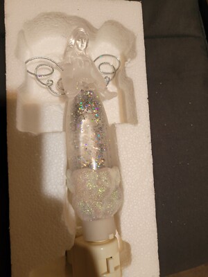 Glitter Angel Plug In Night Light | eBay