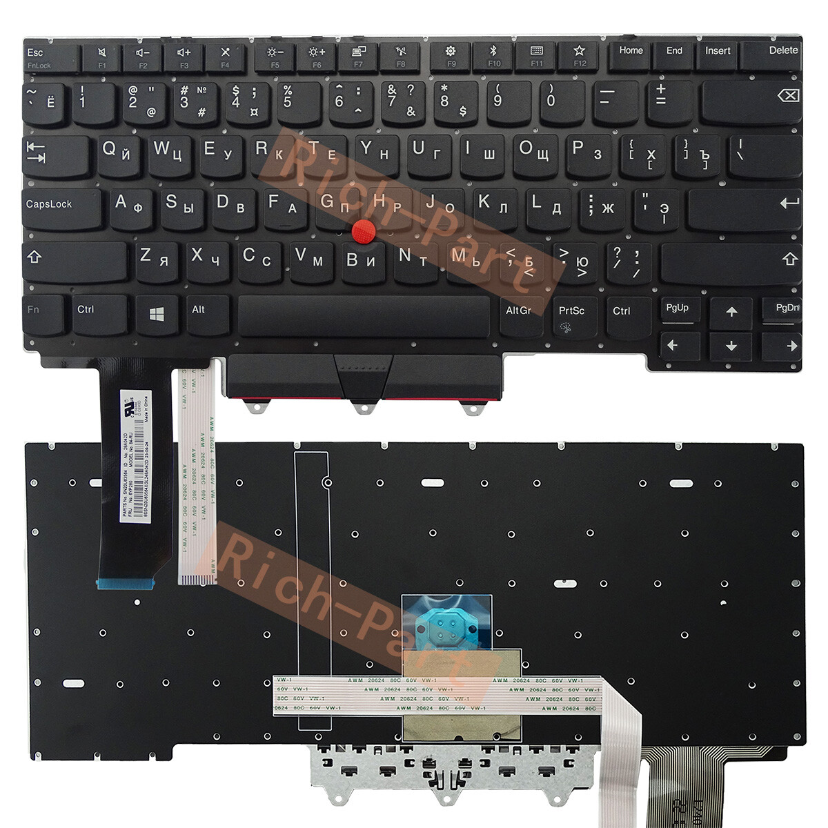 Russian Non-Backlit W/Trackpoint Keyboard for Lenovo Thinkpad R14 S3 ...