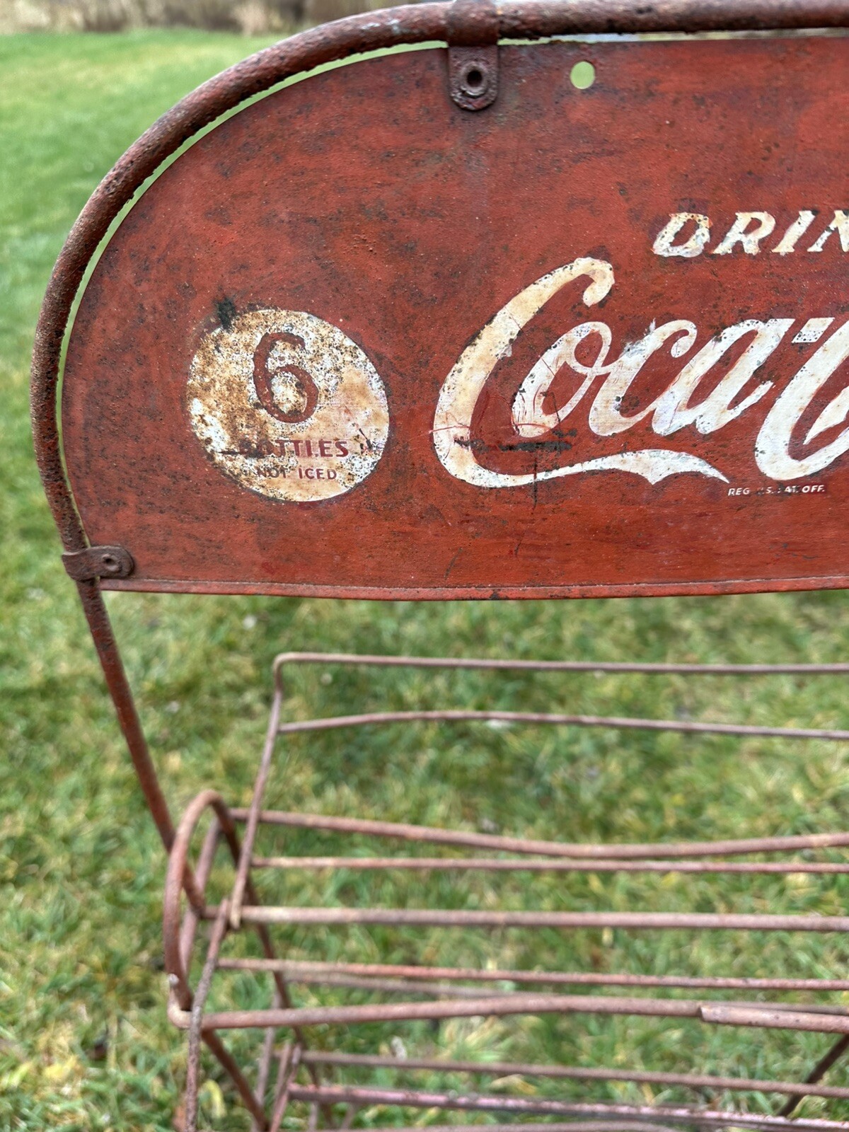 Vintage Coca-cola Bottle Return Rack Coke Display Antique Carton Crate ...