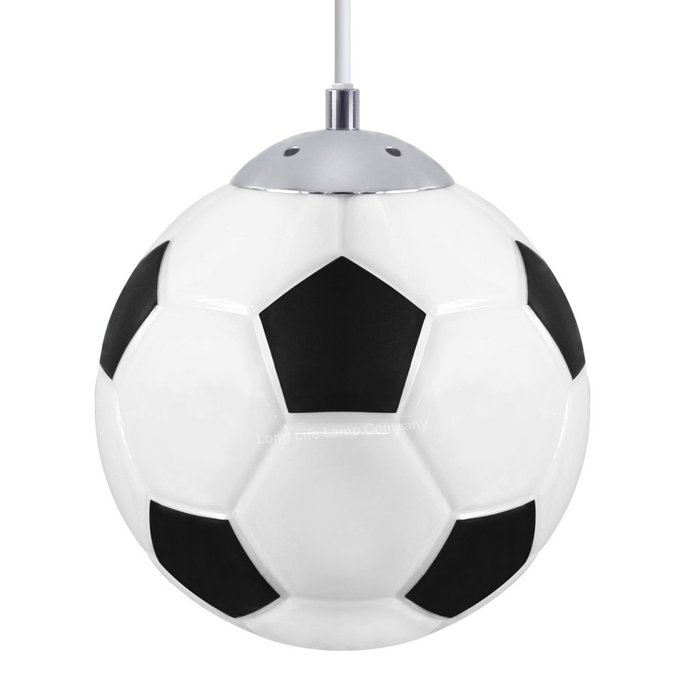 Modern FOOTBALL Ceiling Pendant Hanging Light Shade Club Games Room ...
