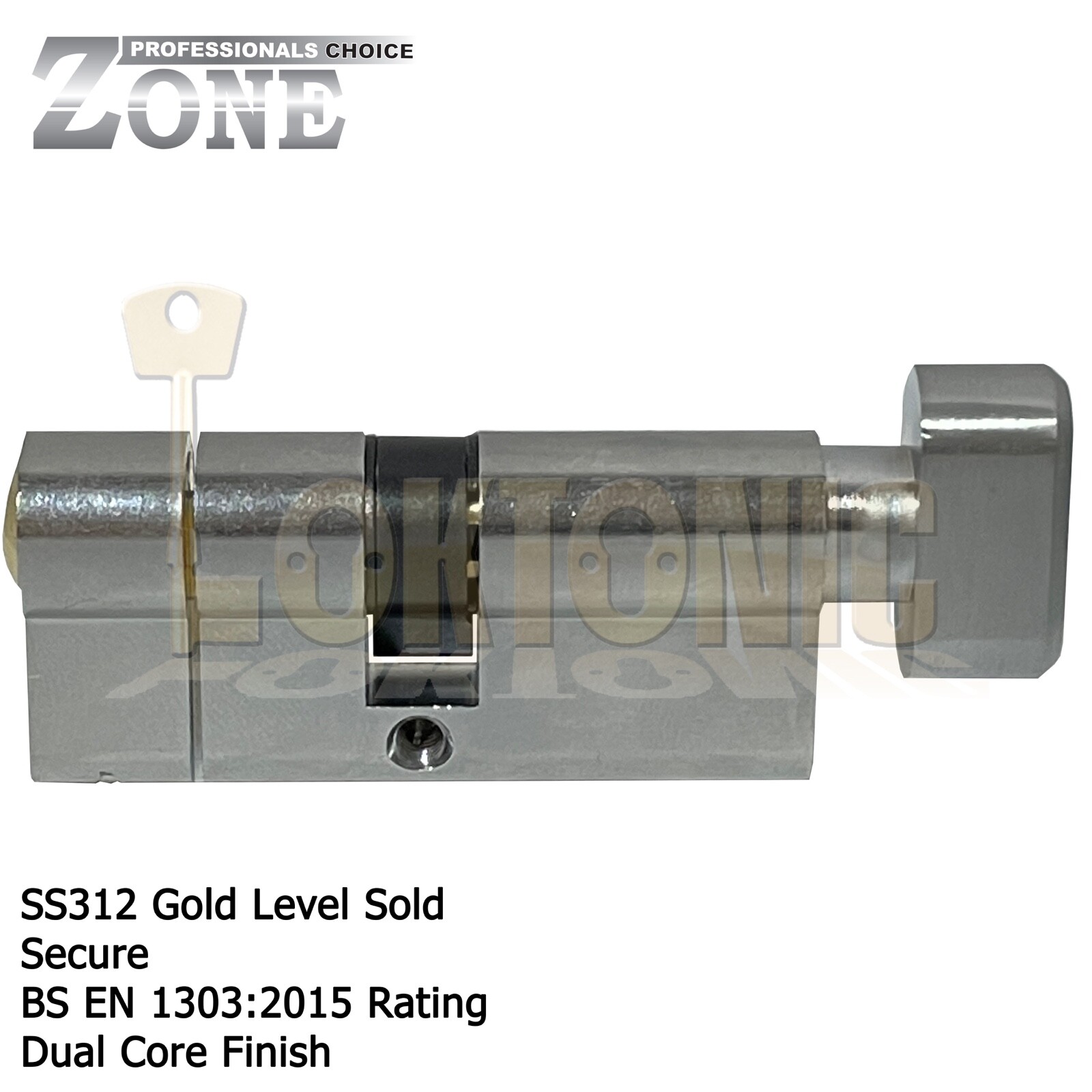 Zone 6 Pin Sold Secure Gold Thumb Turn Euro High Security Cylinder Lock ...
