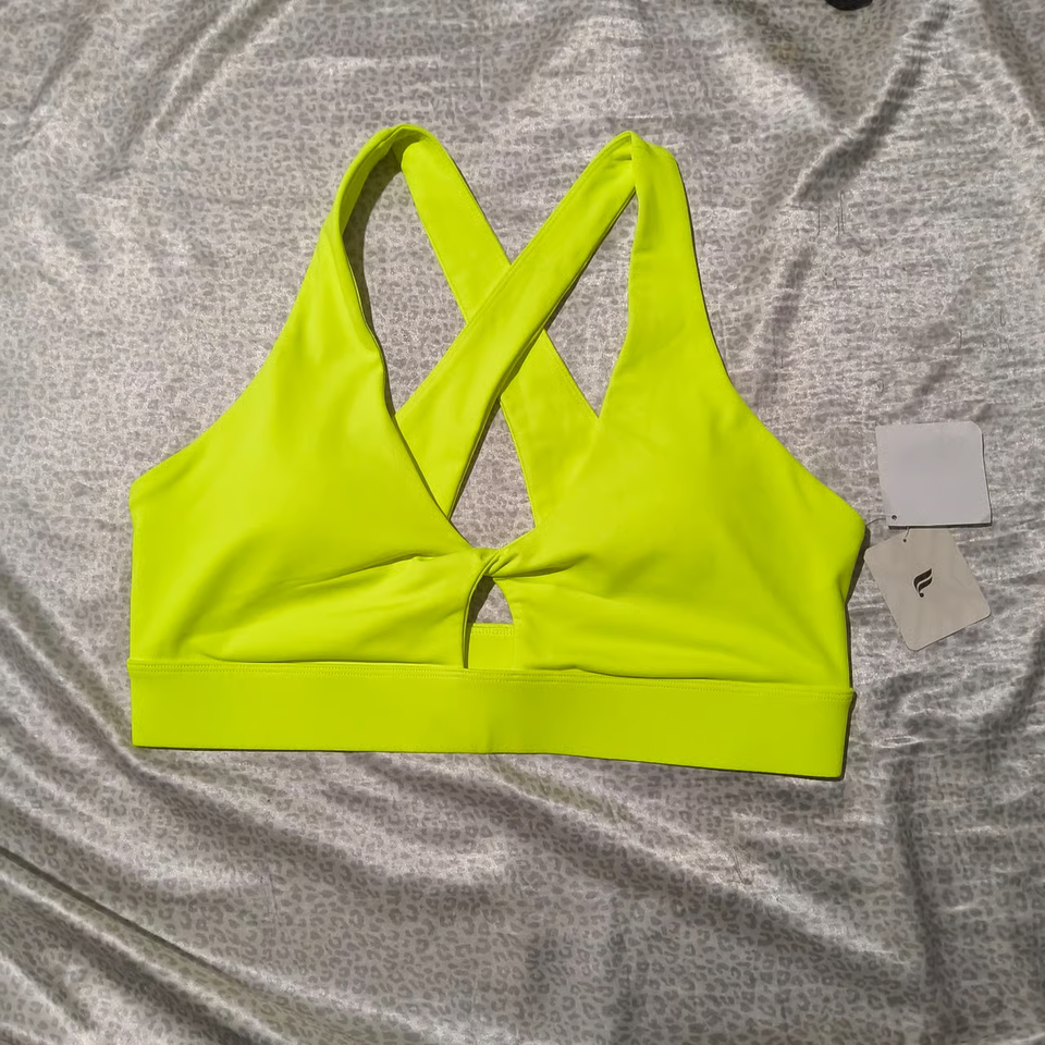 Fabletics XL Padded Sports Bra Bright Yellow NEW With Tags | eBay