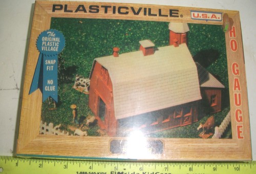 SEALED Vintage Bachmann Plasticville BARN HO Building Kit 2602-1090 OB ...