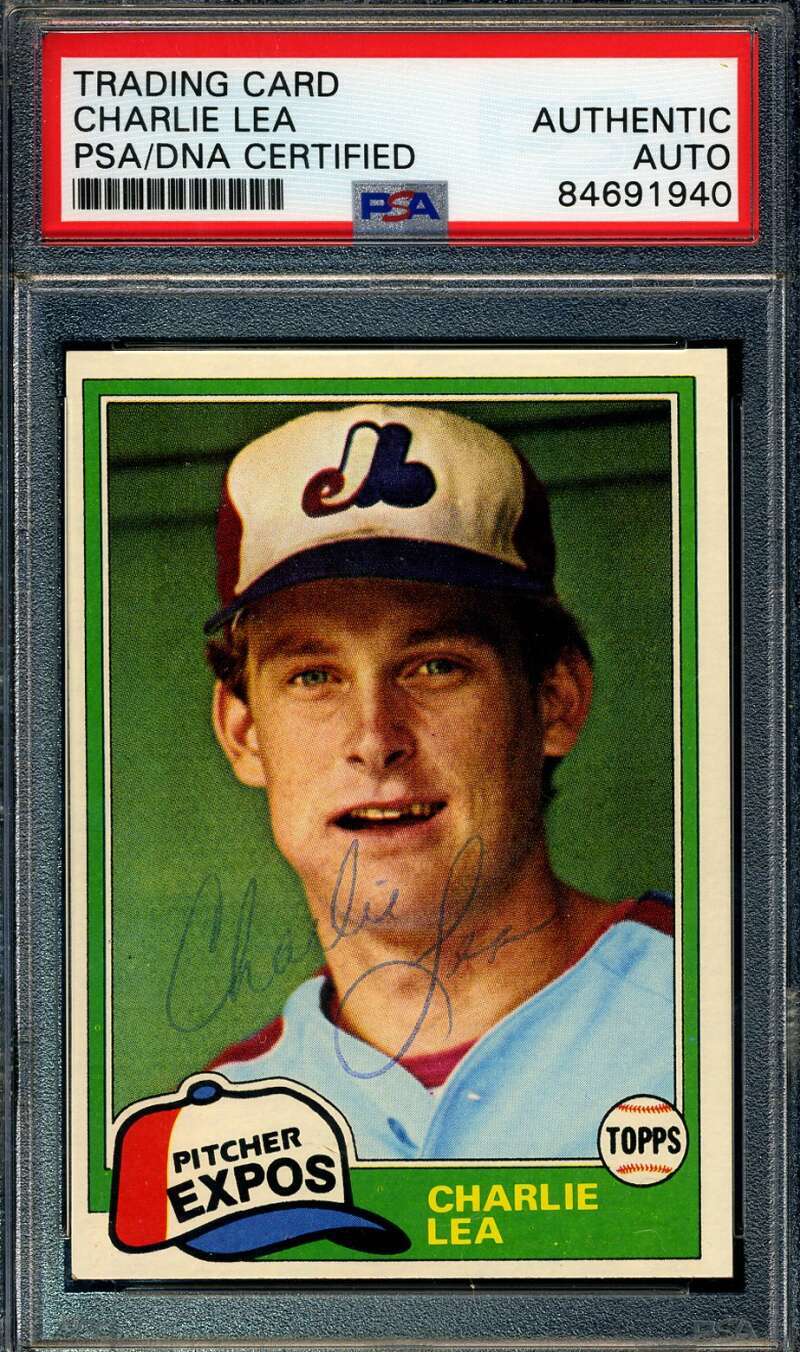 Charlie Lea PSA DNA Signed 1981 Topps Rookie Autograph | eBay