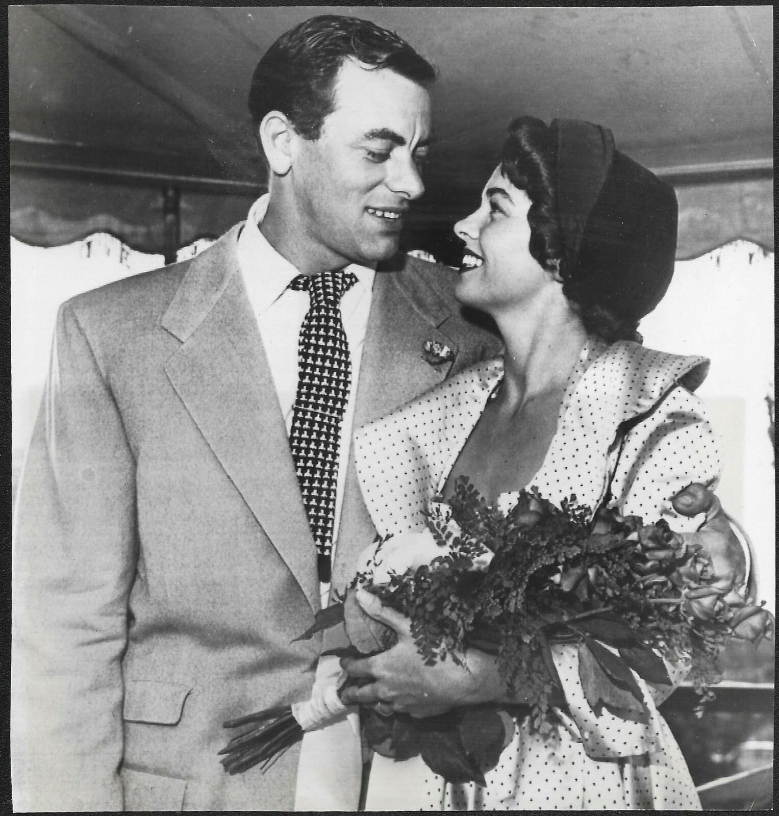 Joanne Dru John Ireland 1940s Original Stamped Press Photo Wedding | eBay