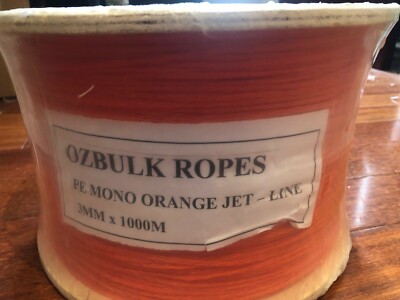 Jetline, Ski Rope, 3mm x 1000m PE Mono, Hi-Viz, Conduit use, MANY USES ...