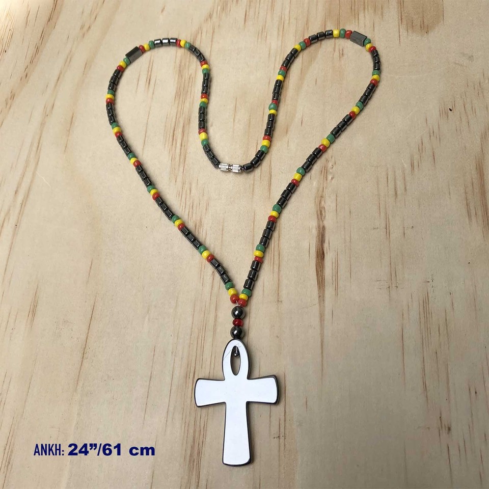 Hematite Necklace Pendent Rastafari Jah Love Rasta Jamaica Reggae Bob ...