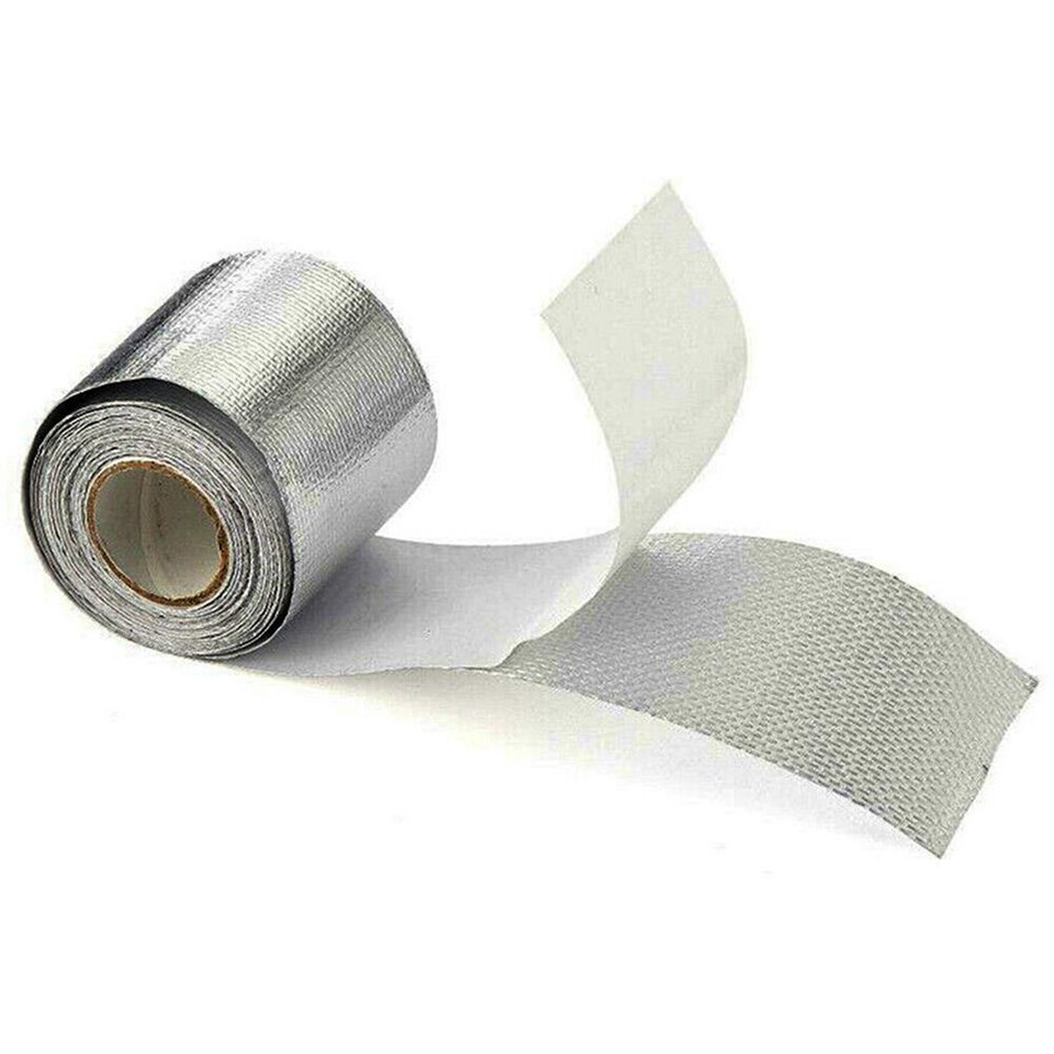 5M x 5CM Adhesive Exhaust Header Pipe Wrap Heat Shield Tape Exhaust ...