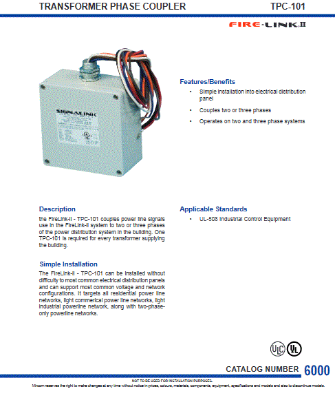 FIRELINK TPC-101 TRANSFORMER PHASE COUPLER | eBay