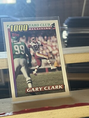 1991 Topps Football 1000 Yard Club #9 Gary Clark - Washington Redskins ...