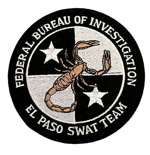 FBI EL PASO TEXAS SWAT TEAM BLACK & GRAY PATCH PD11 | eBay