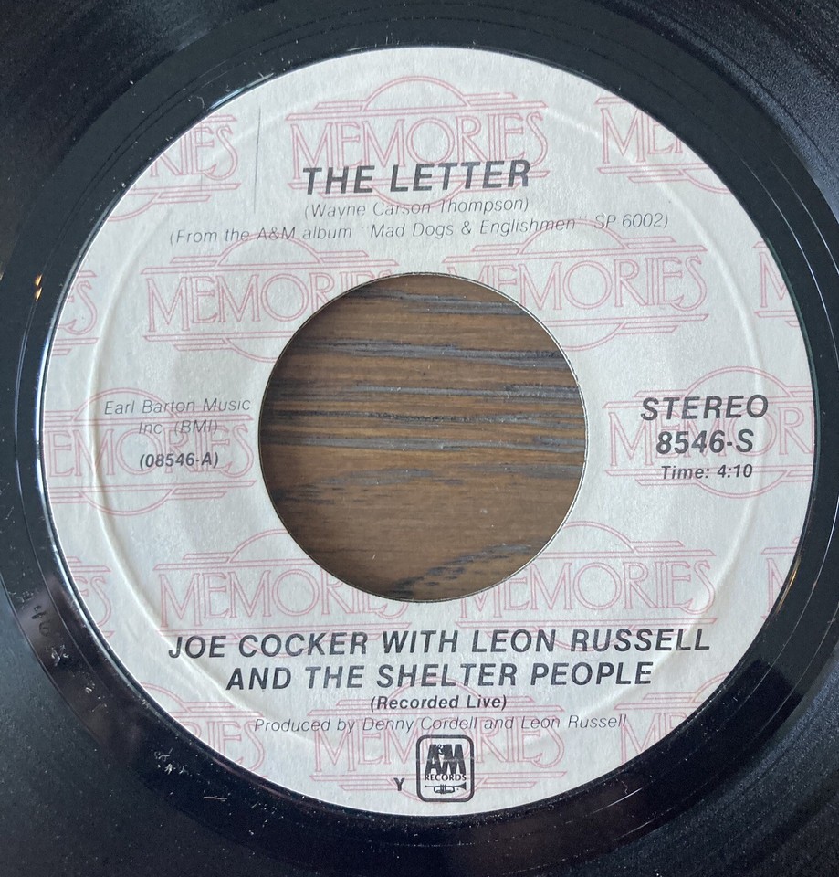 Joe Cocker Lot of 3/The Letter , You Are So Beautiful Vintage 7" 45s EX ...