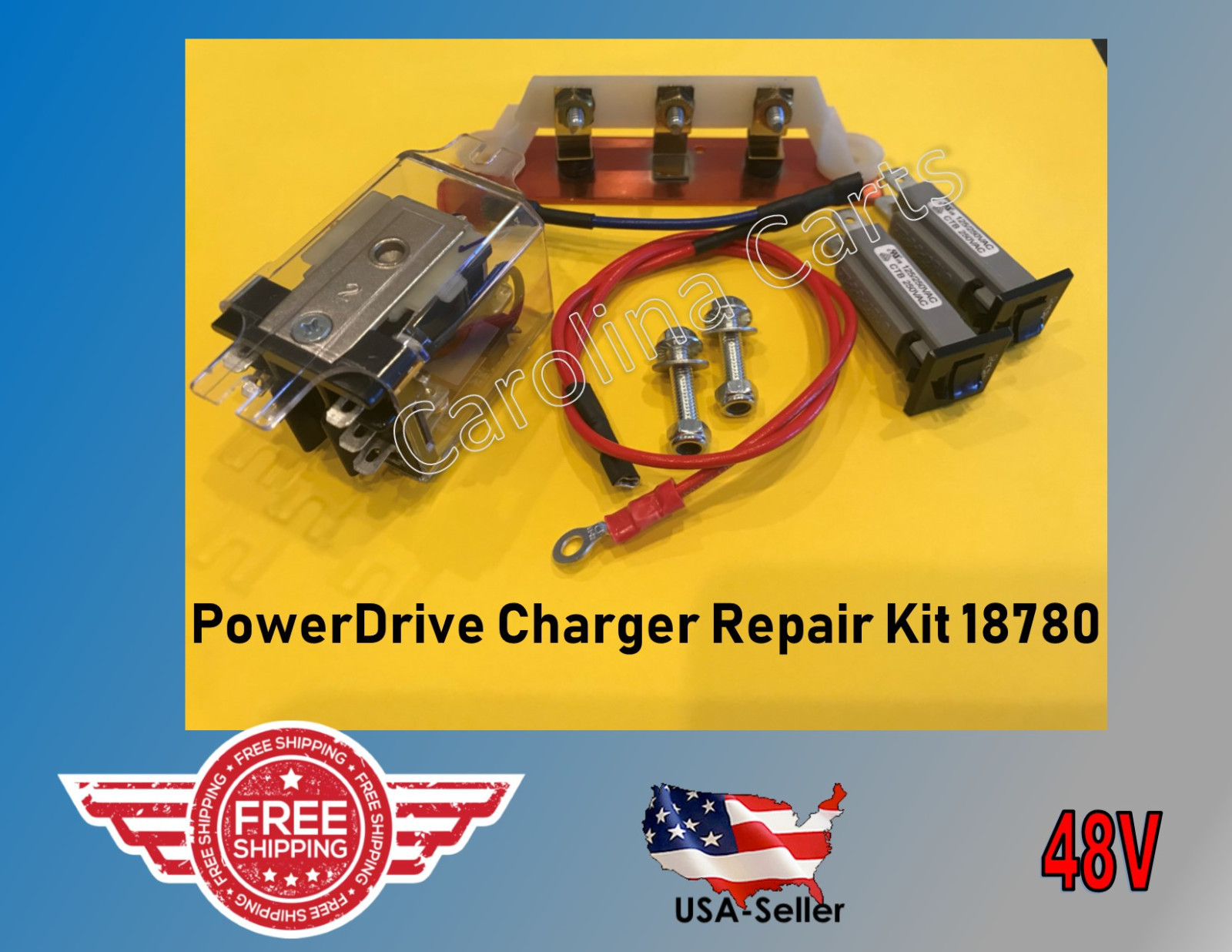 Club Car PowerDrive Battery Charger Repair Kit Golf Cart 48 V 18780 | eBay