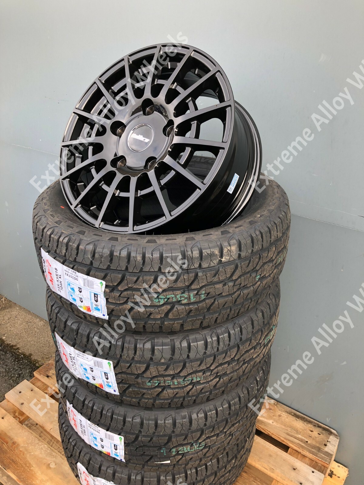 18" B T Sport Alloy Wheels + Avon All Terrain Tyres Ford Transit Custom ...