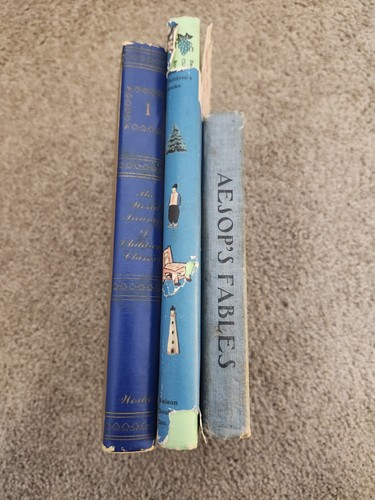 Lot Of 3 Antique Childrens Books - Aesops Fables, Pinocchio - Fast ...