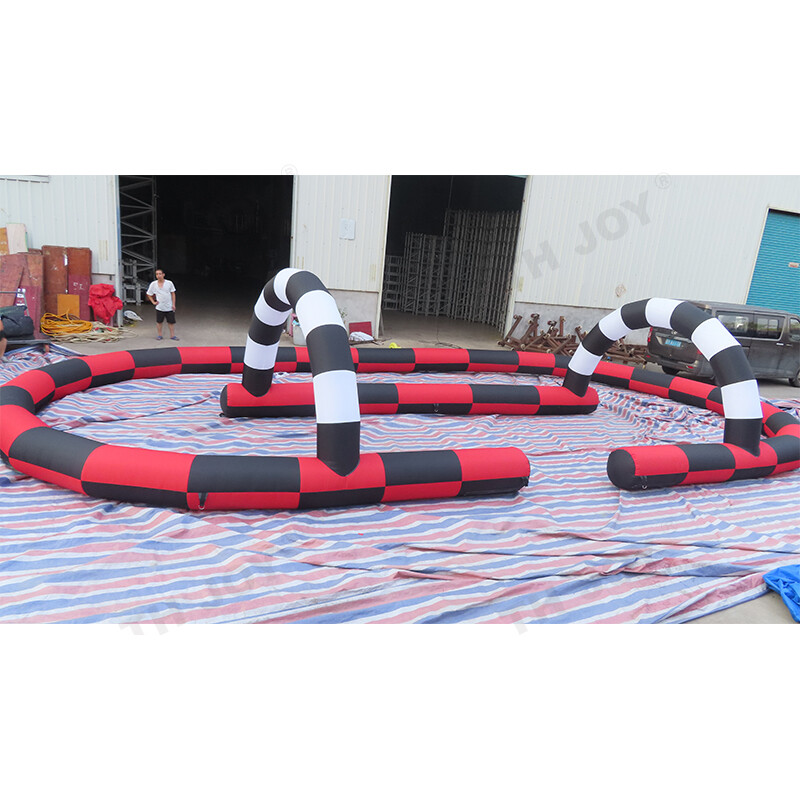 12x6m PVC Inflatable Bumper Car Go Kart Track Inflatable Go Karts Race ...